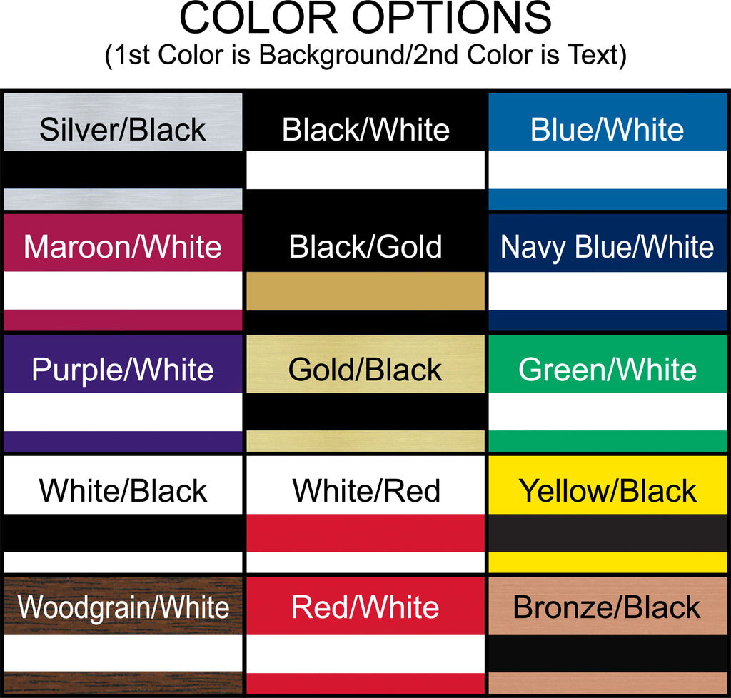 Engraved Plastic Tags | Plastic Plates | Engraved Plastic Labels ...