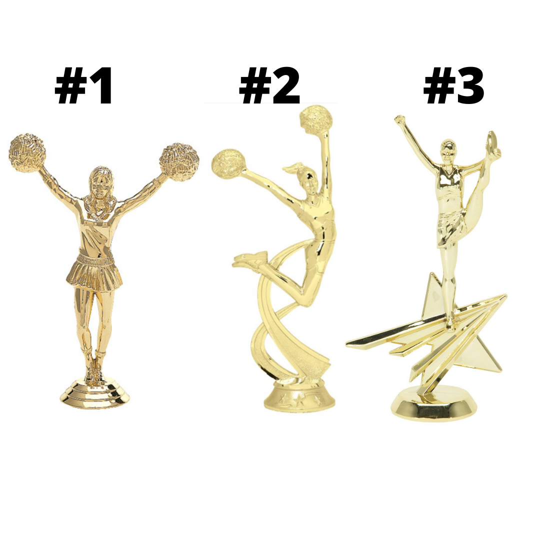 Traditional Cheerleading Trophy | FREE Engraved Plate | McEver's Award