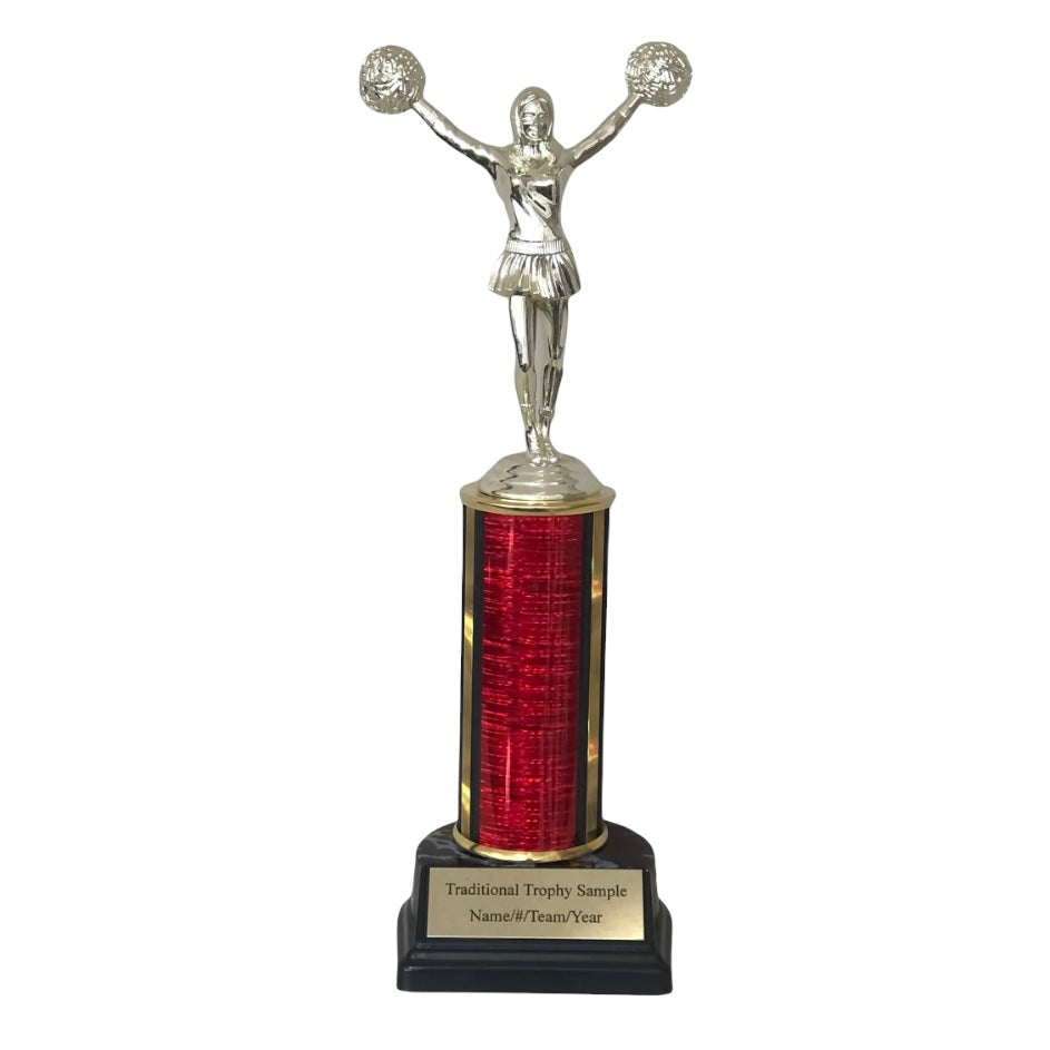 Column Cheer Trophies | Cheer Trophies | FREE Engraved Plate