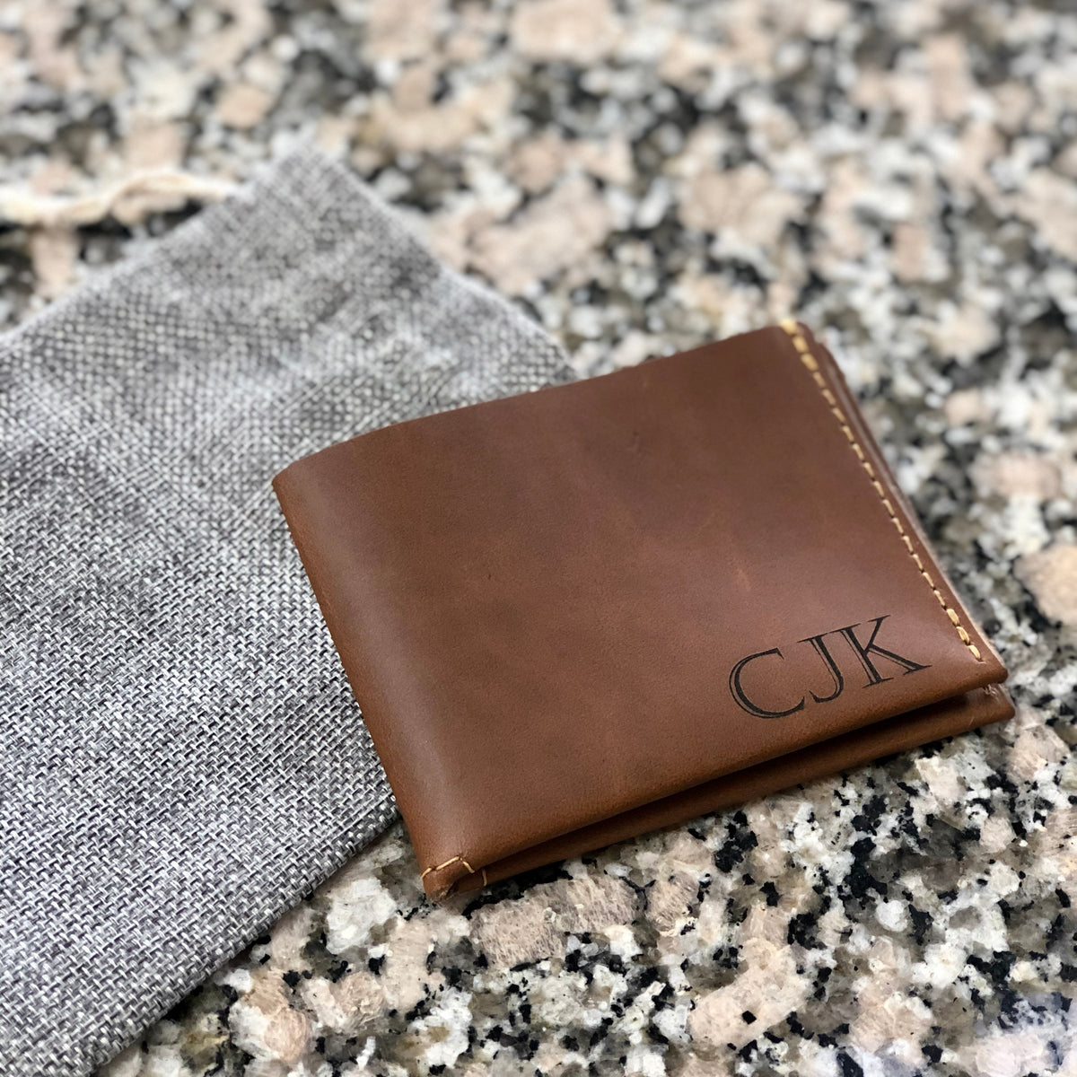 Engraved Leather Bi-Fold Wallet | Personalized Leather Wallet | Free ...