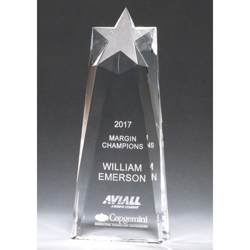 Crystal Star Award | FREE Laser Engraving | Star Crystal Trophy