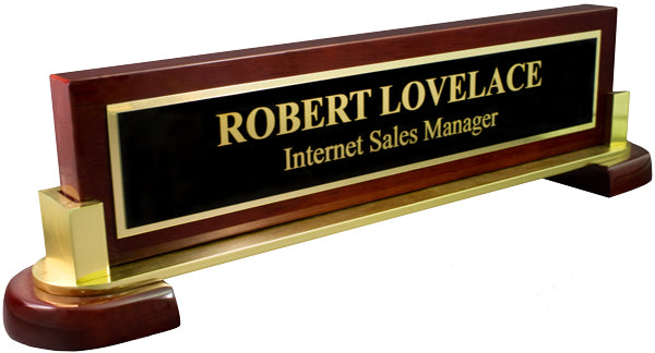 Wood desk Bar | Desk Name Plate | Desk Plate | Personalized Name Plate